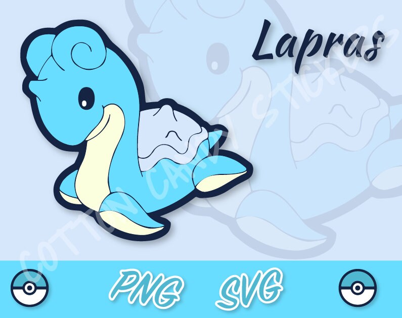 Lapras SVG Chibi Lapras PNG Layered Silhouette Print - Etsy