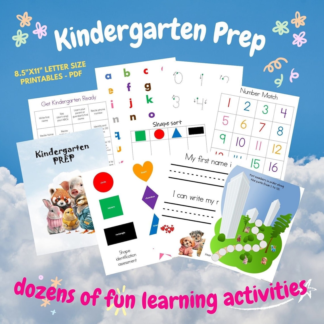 Prek/kindergarten PREP Activities, Prek Binder, Letters, Numbers ...