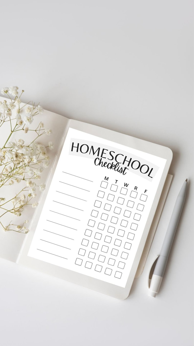 Homeschool Checklist, Homeschool Planner, Student Planner, Daily ...