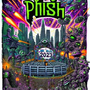 Phish Poster - NYE 2023 - Madison Square Garden 4-night Run - Alien Invasion - Etsy