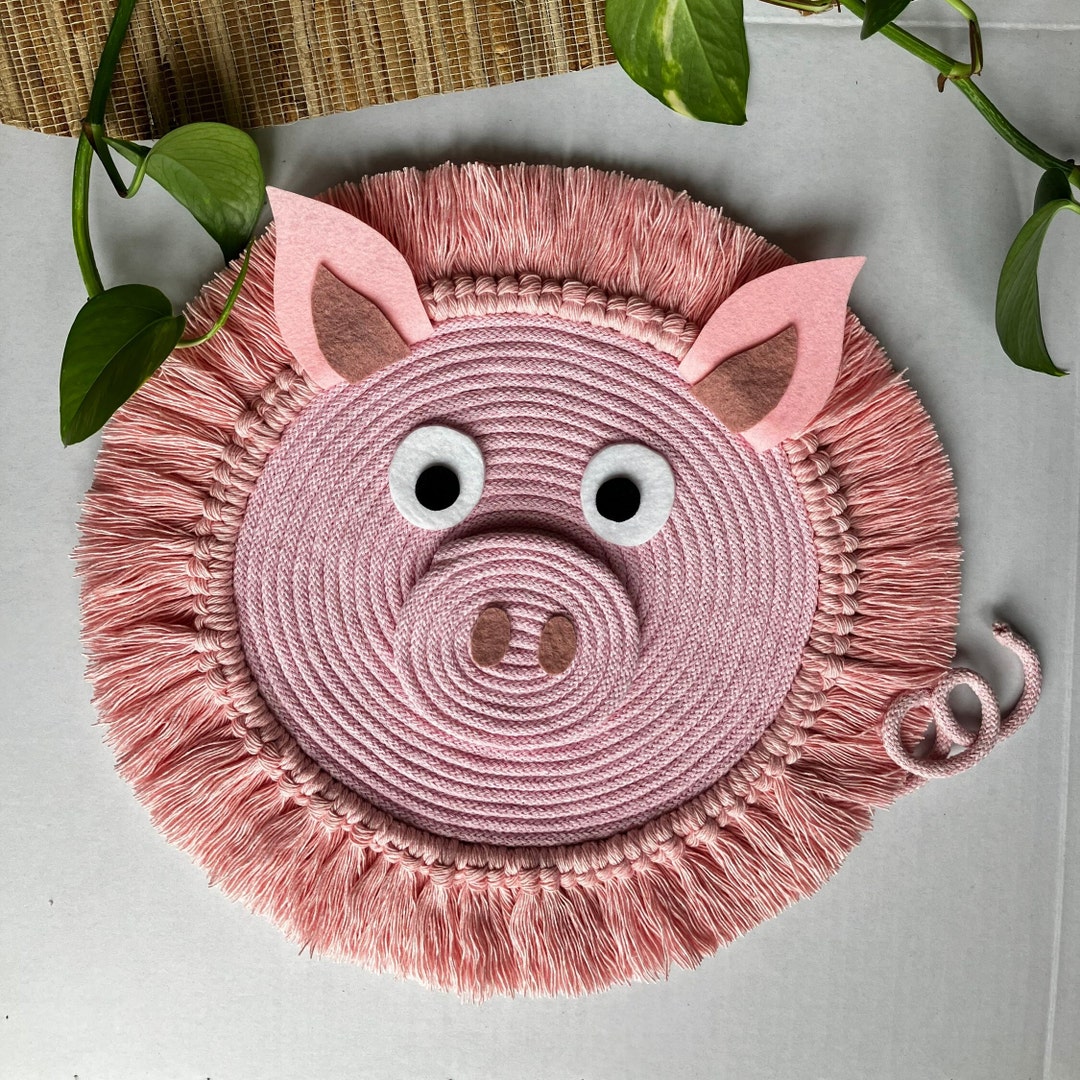 Cute Handmade Pig Kids Wall Decor Nursery Decoration Farmhouse Theme - Etsy