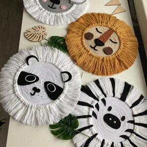 Zebra Head for Animal Nursery Wall Decor Made From Macrame - Etsy