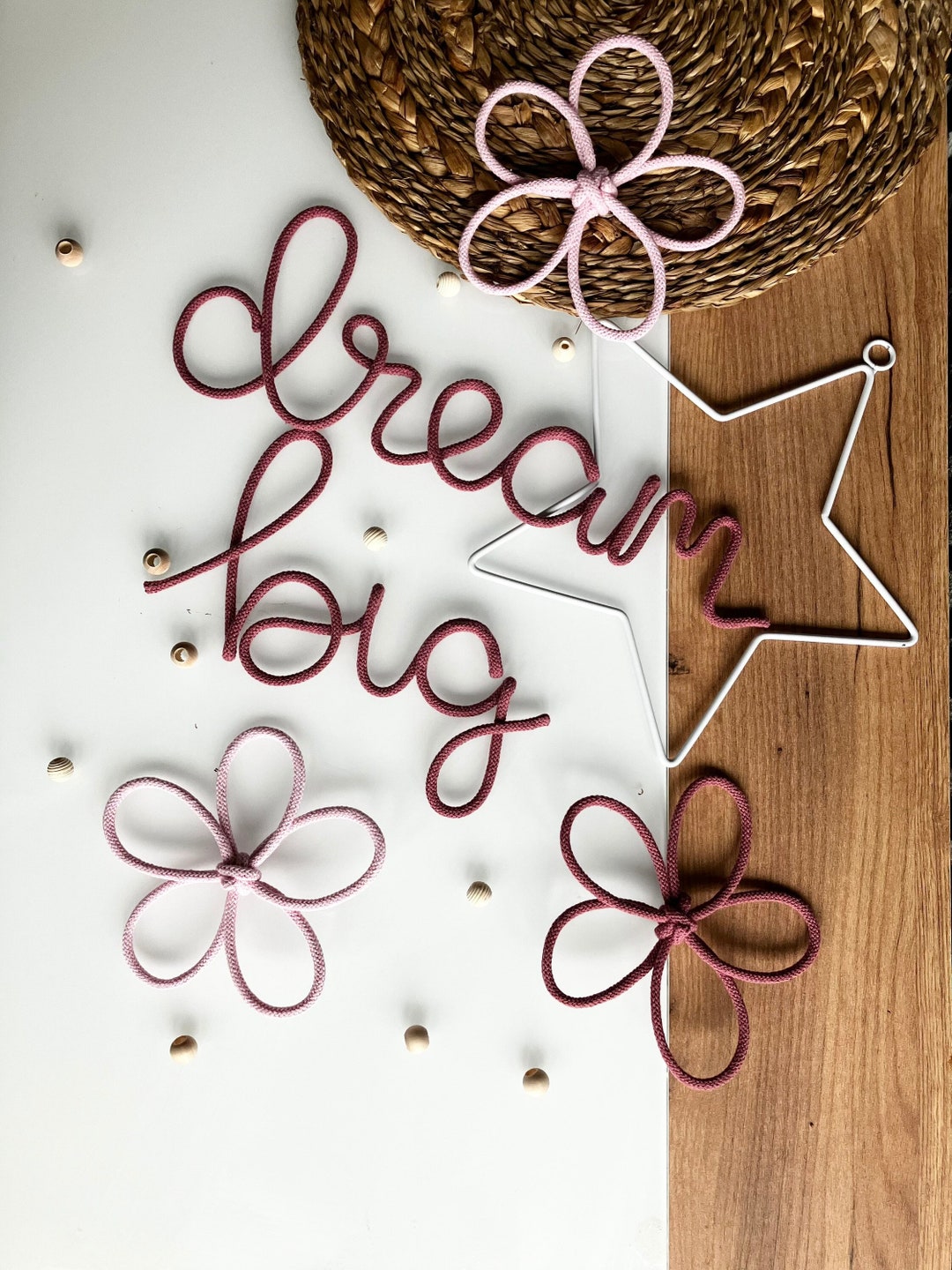 Whimsical Dream Big Wall Sign for Kids' Bedroom - Handmade Nursery Art ...