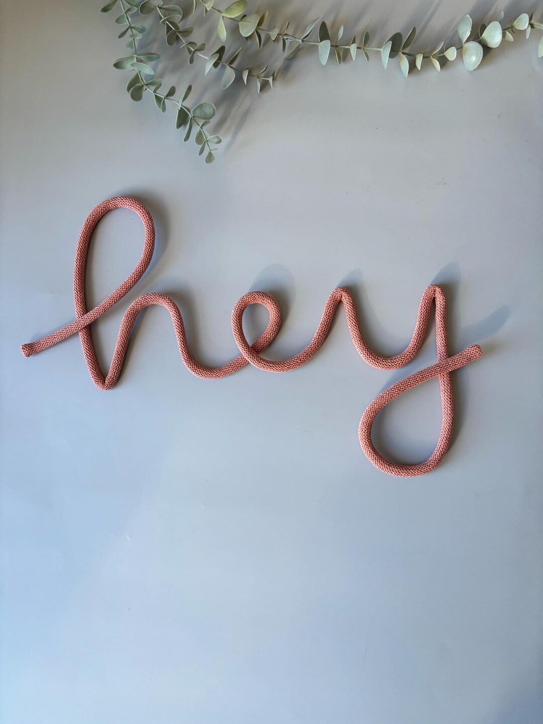 Hey Rope Wire Sign for Wall Decor Wall Hanging Nursery Kids Room or ...