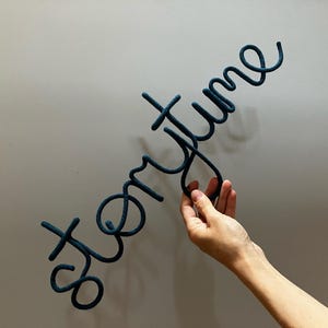 Storytime Wall Sign for Reading Corner Knitted Words / Bookworm / Knit ...