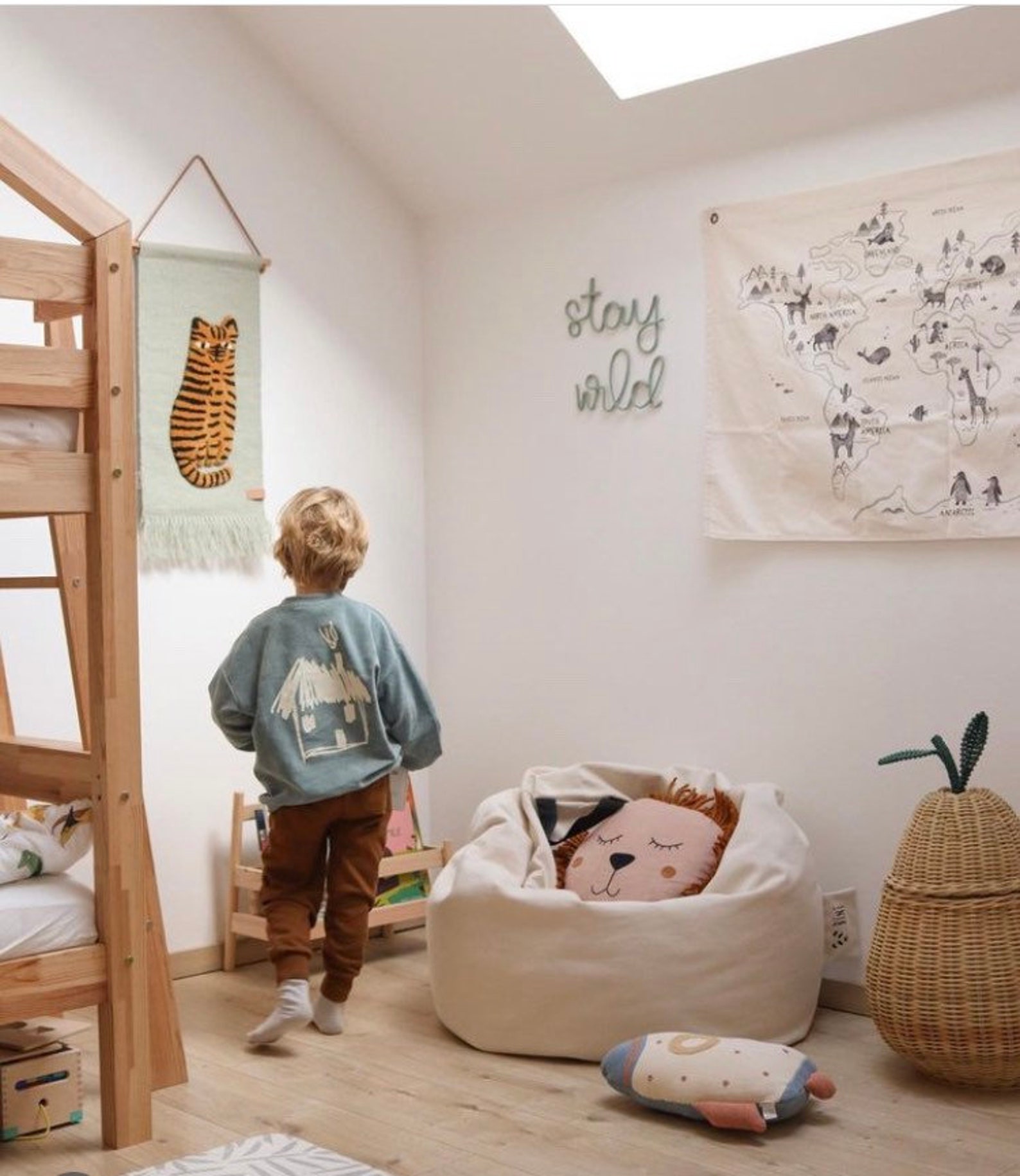 Stay Wild Wire Sign / Rope Wire Decor / Wall Sign / Knitted - Etsy