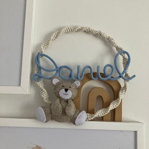 Personalised Baby Hoop With Teddy Bear Baby Shower, Newborn ...