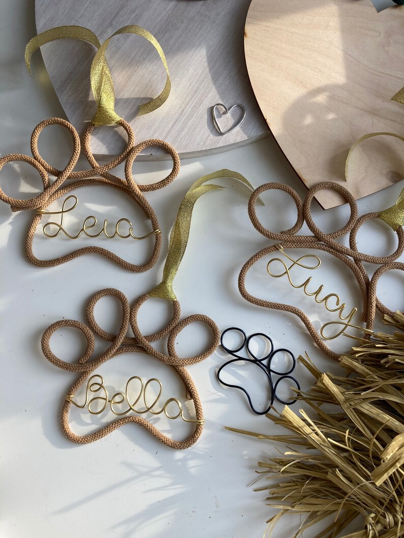 Paw Print / Wire Paw / Pet Room Decoration / Personalised Pet - Etsy