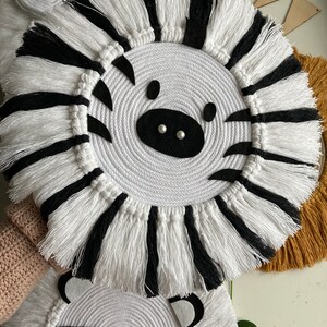Zebra Head for Animal Nursery Wall Decor Made From Macrame - Etsy