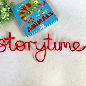 Storytime Wall Sign for Reading Corner Knitted Words / Bookworm / Knit ...
