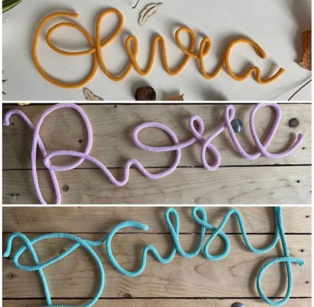 Knitted Wire Words/ Names /quotes / Knit Words / Letters - Etsy