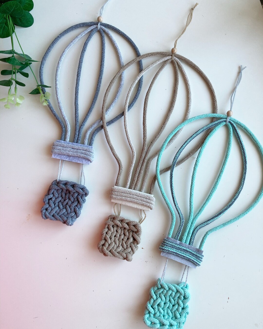 Rope Wire Hot Air Balloon / Kids Room Decor / Nursery Gift / - Etsy