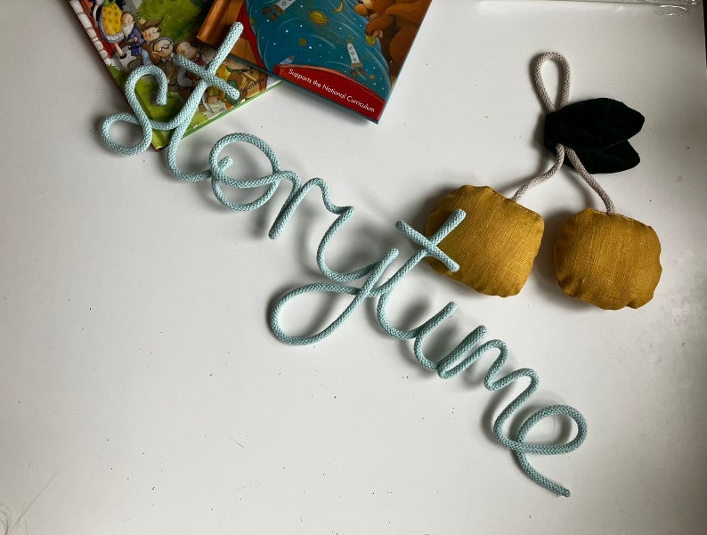 Storytime Wall Sign for Reading Corner Knitted Words / - Etsy