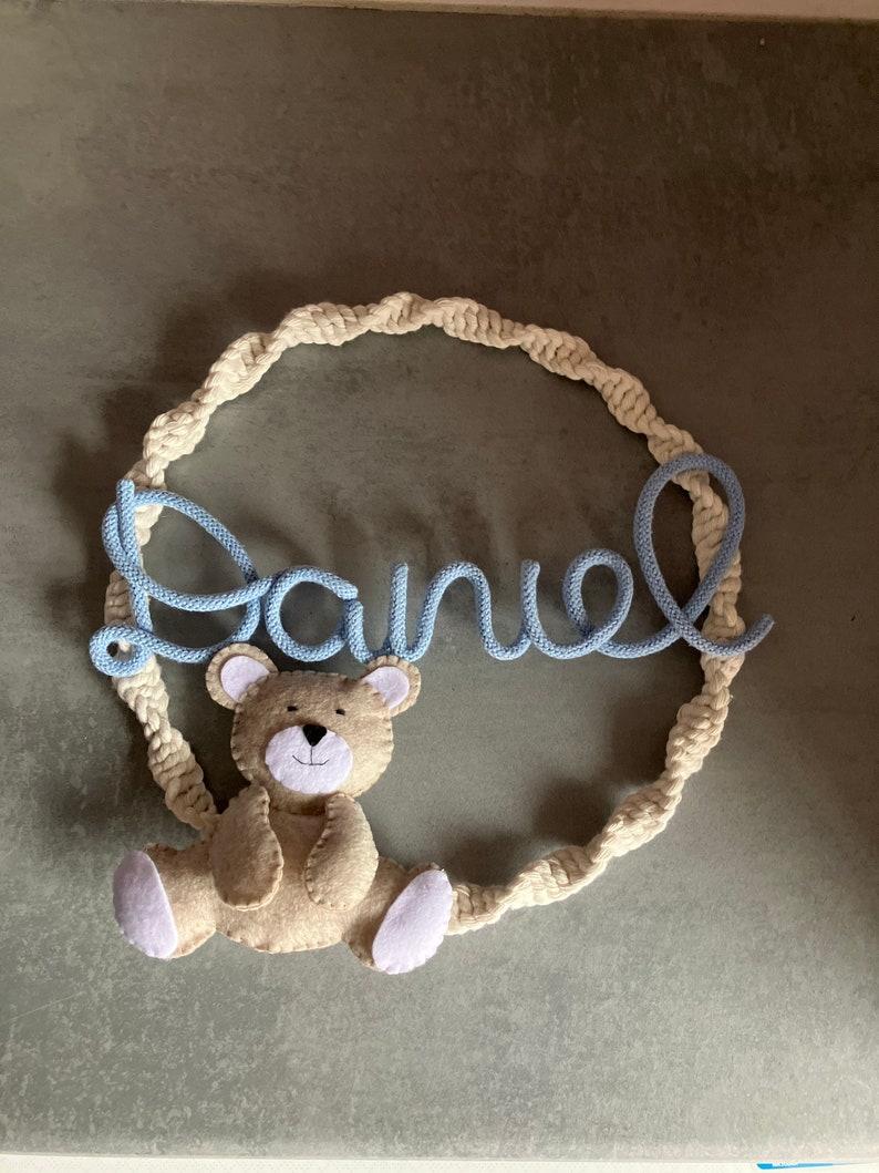 Personalised Baby Hoop With Teddy Bear Baby Shower Newborn - Etsy