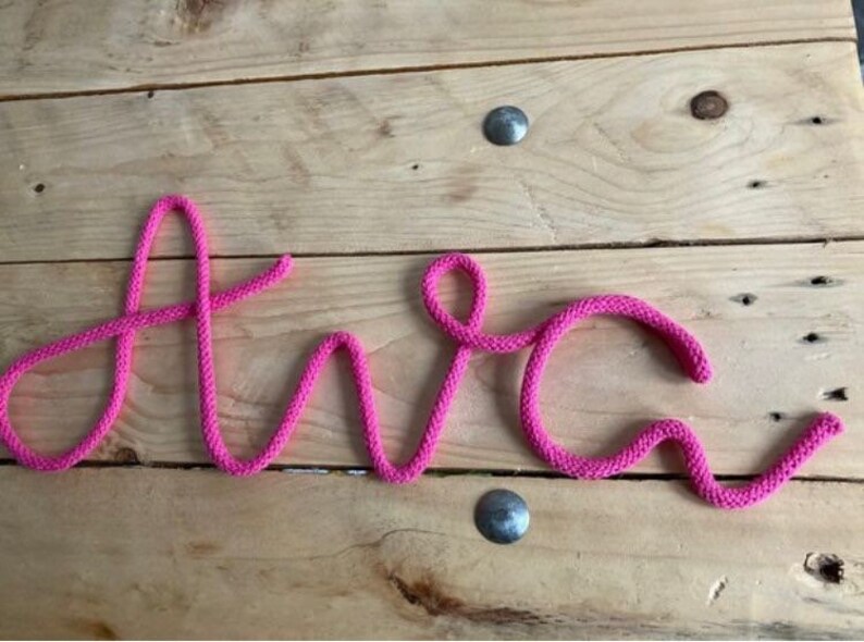 Knitted Wire Words/ Names /quotes / Knit Words / Letters - Etsy