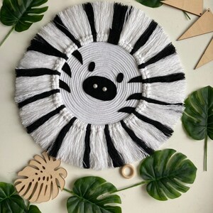 Zebra Head for Animal Nursery Wall Decor Made From Macrame - Etsy