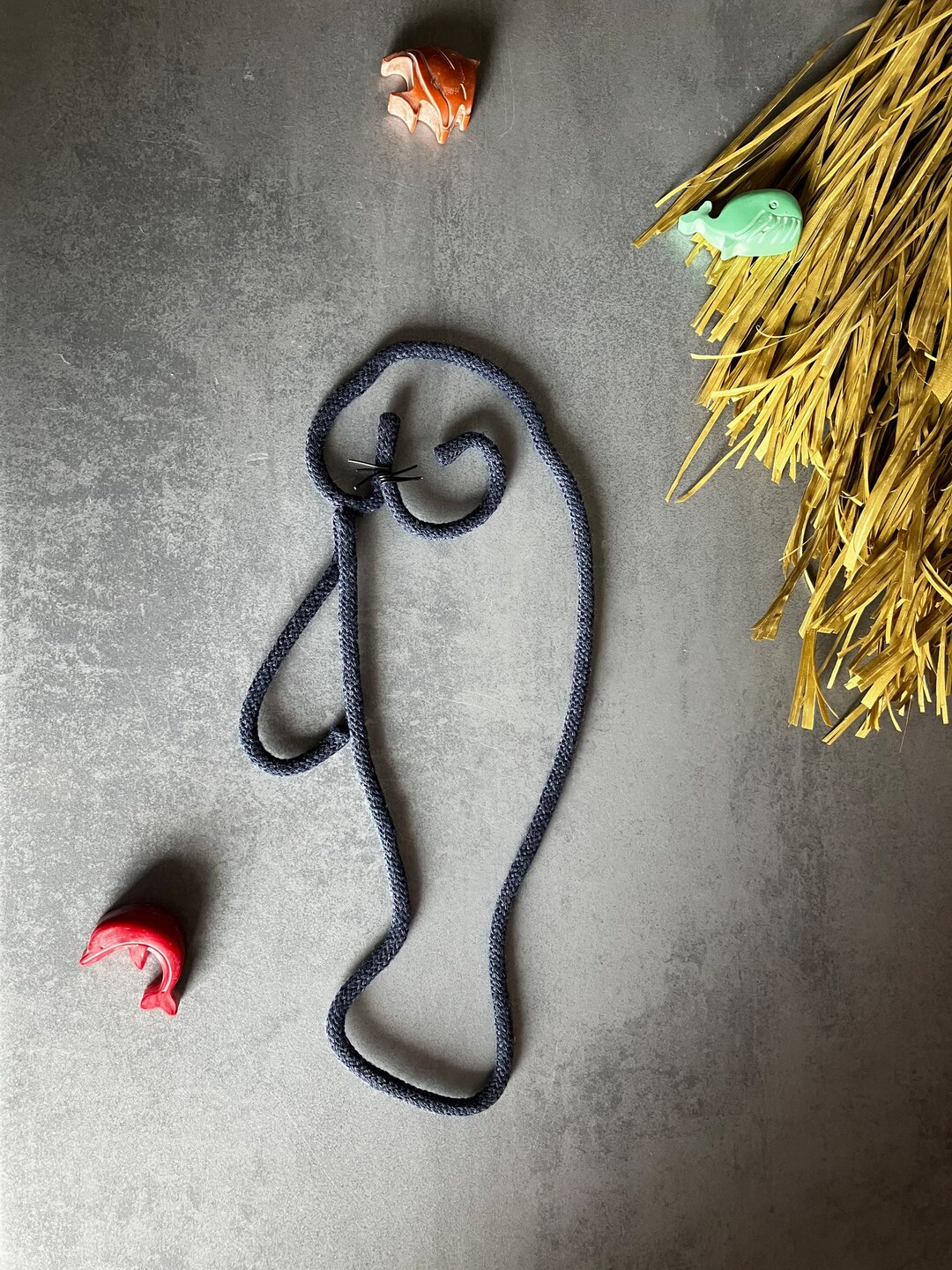 Manatee Under the Sea Rope Wire Shape ,kids Room , Nursery Decor Wall ...