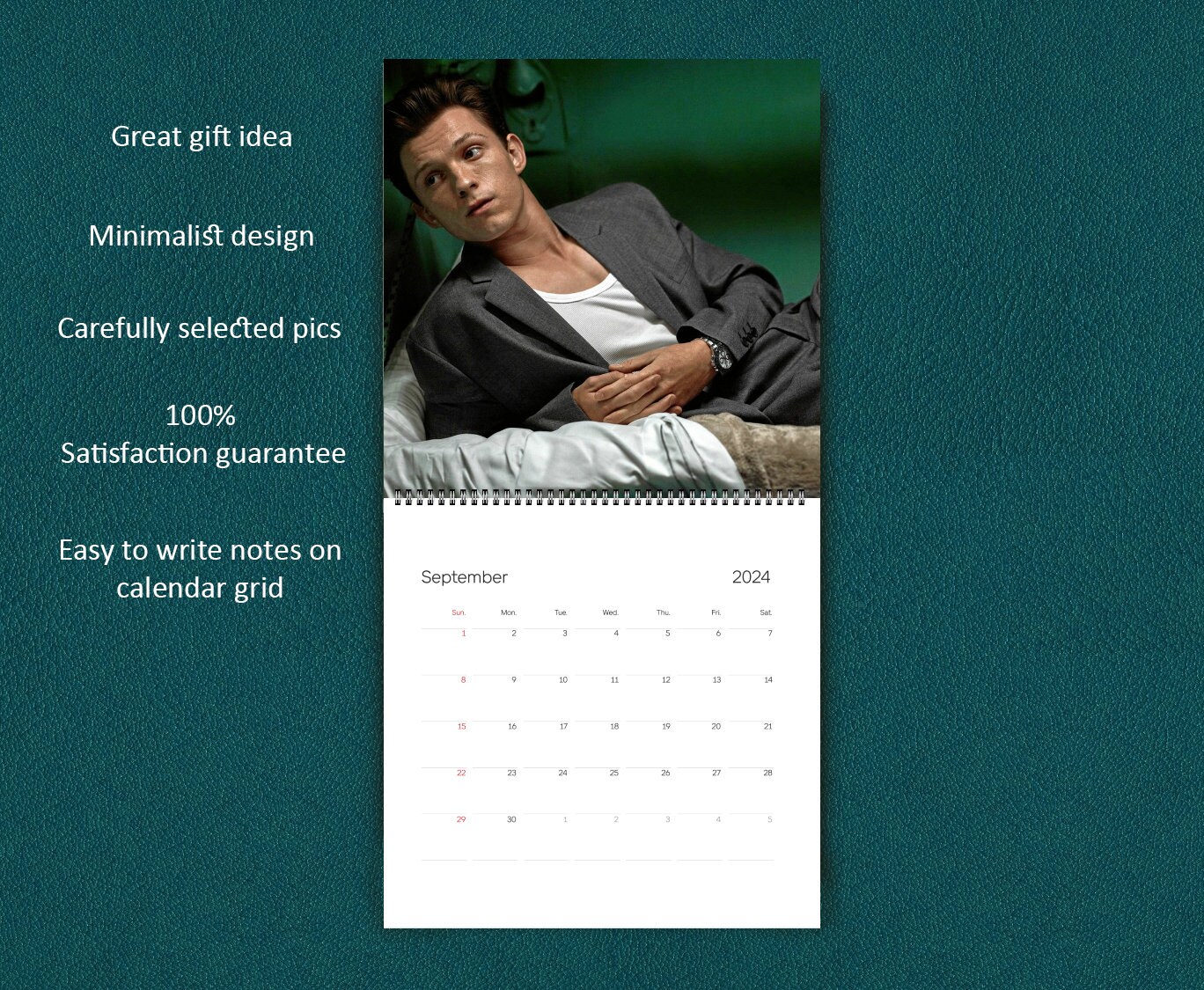 Tom Holland Calendar 2024 | Tom Holland 2024 Celebrity Wall Calendar ...