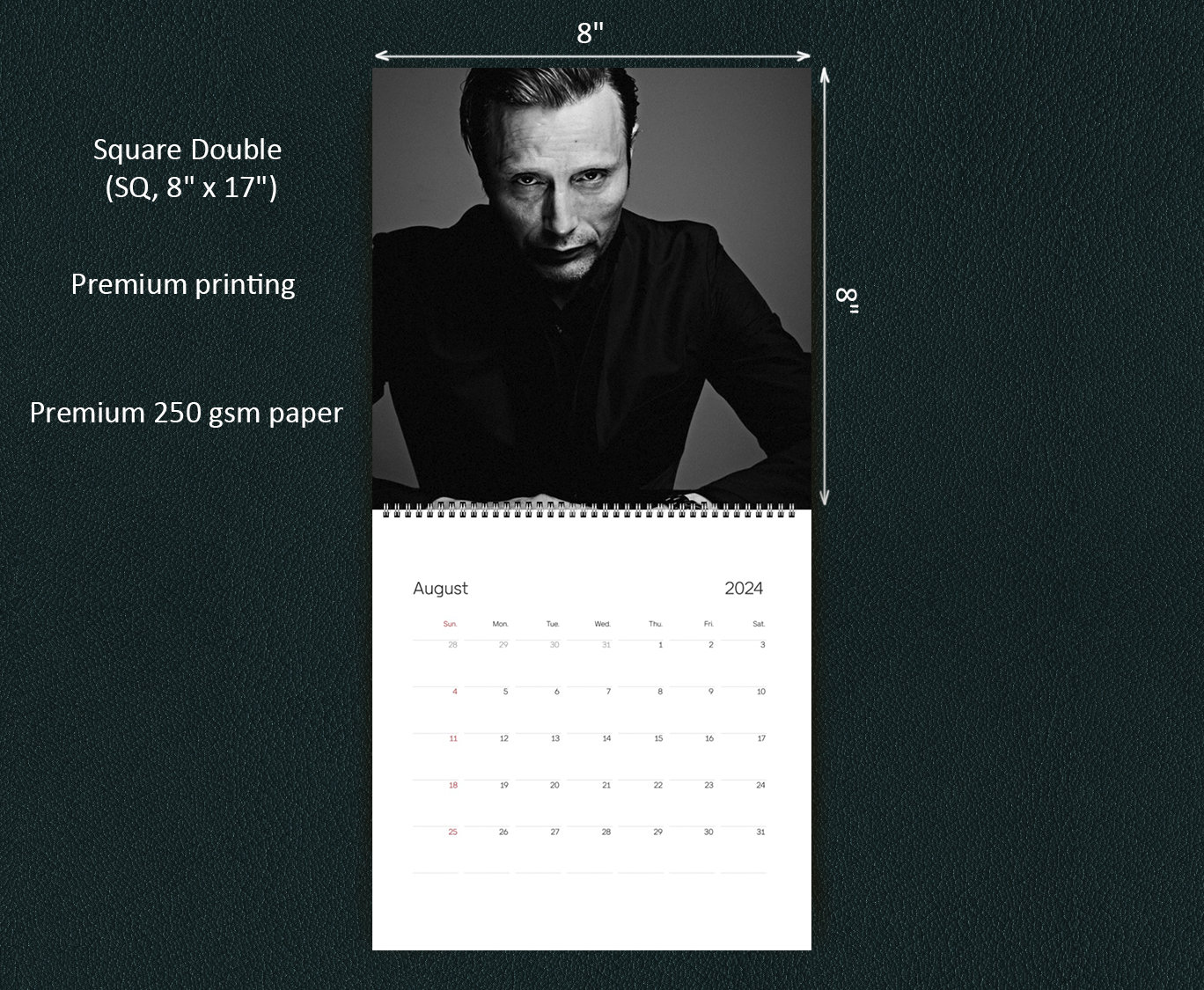 Mads Mikkelsen Calendar 2024 | Mads Mikkelsen 2024 Celebrity Wall ...