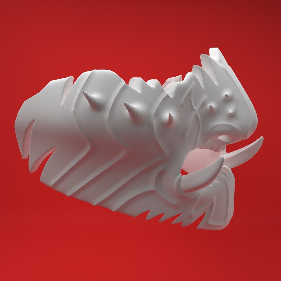 Samurai Mask, Oni Mask, STL, 3D Model, Printable, Japanese Style, High ...