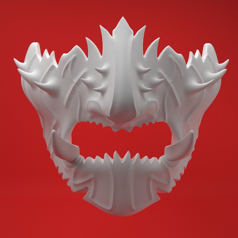 Samurai Mask, Oni Mask, STL, 3D Model, Printable, Japanese Style, High ...