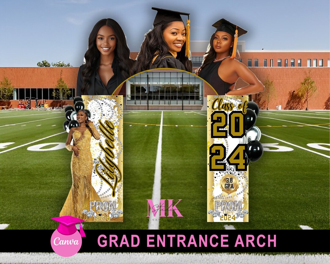 Graduation Entrance Arch, Graduation Archway for Canva, Arch Entryway ...