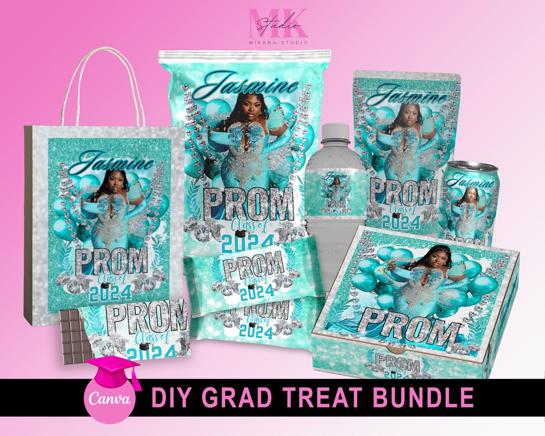 Prom Send off Treat Bundle, Prom Water Label, Prom Candy Bar, Prom ...
