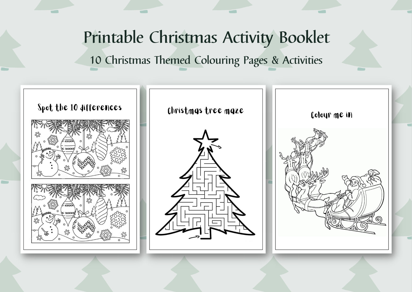Christmas Activity Printable Booklet Christmas Colouring - Etsy Australia