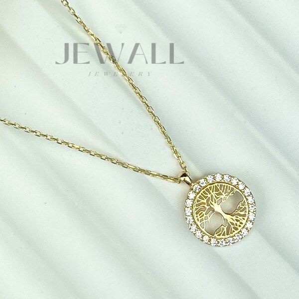 Gold Tree Pendant - Etsy