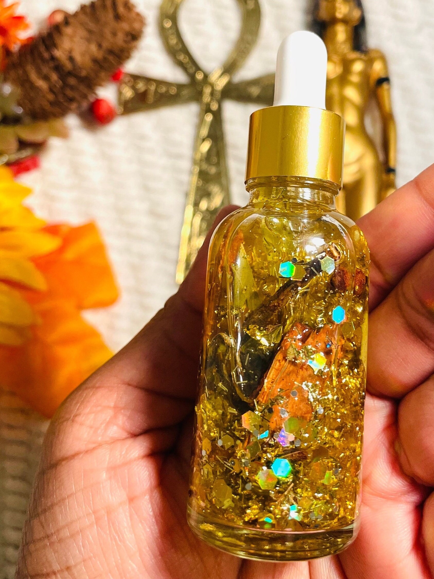 Golden Riches ABUNDANCE Oil Manifestation Oil Powerful Ancient Egyptian ...
