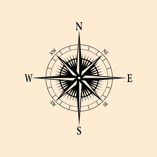 Compass Silhouette SVG Svg Compass Dxf Eps Compass Cricut - Etsy Canada