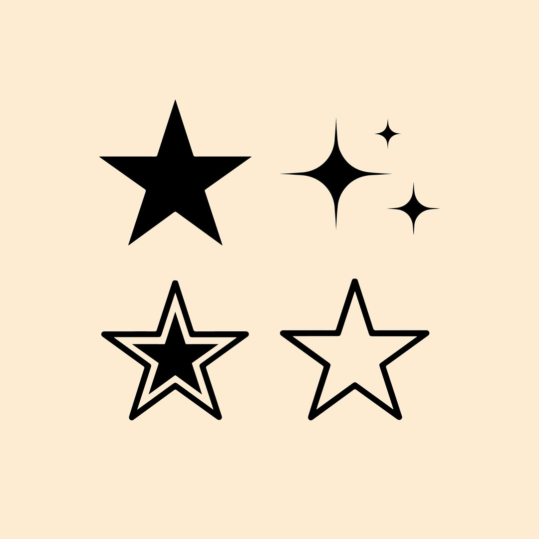 Star Svg for Commercial Use Cricut Cut File Star Outline - Etsy UK