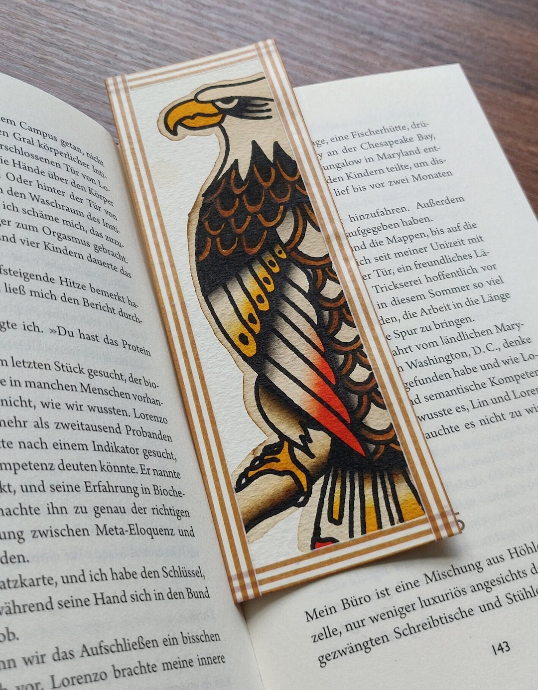 Eagle Bookmark • American Traditional Tattoo Flash • Original Hand ...