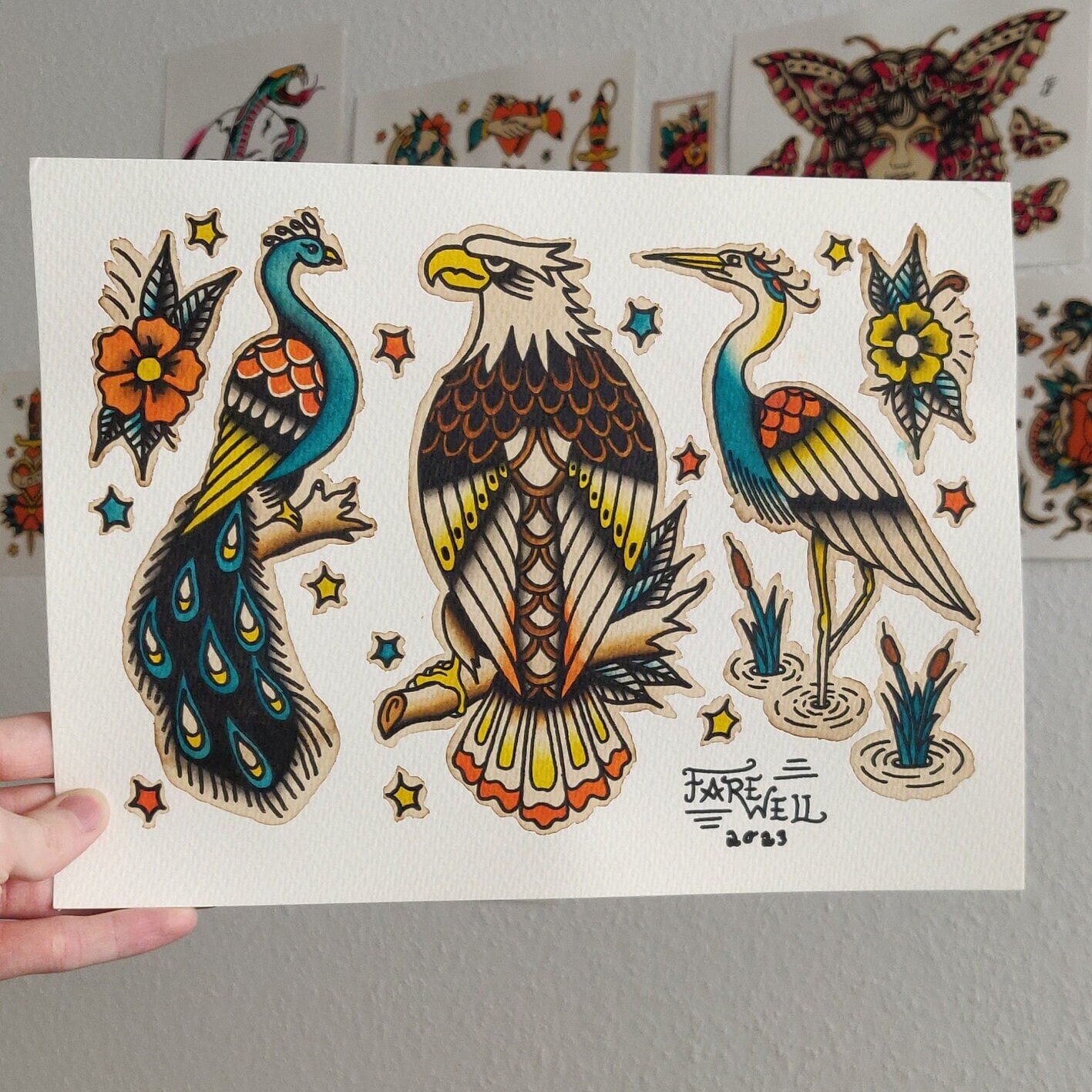 American Traditional Bird Tattoo