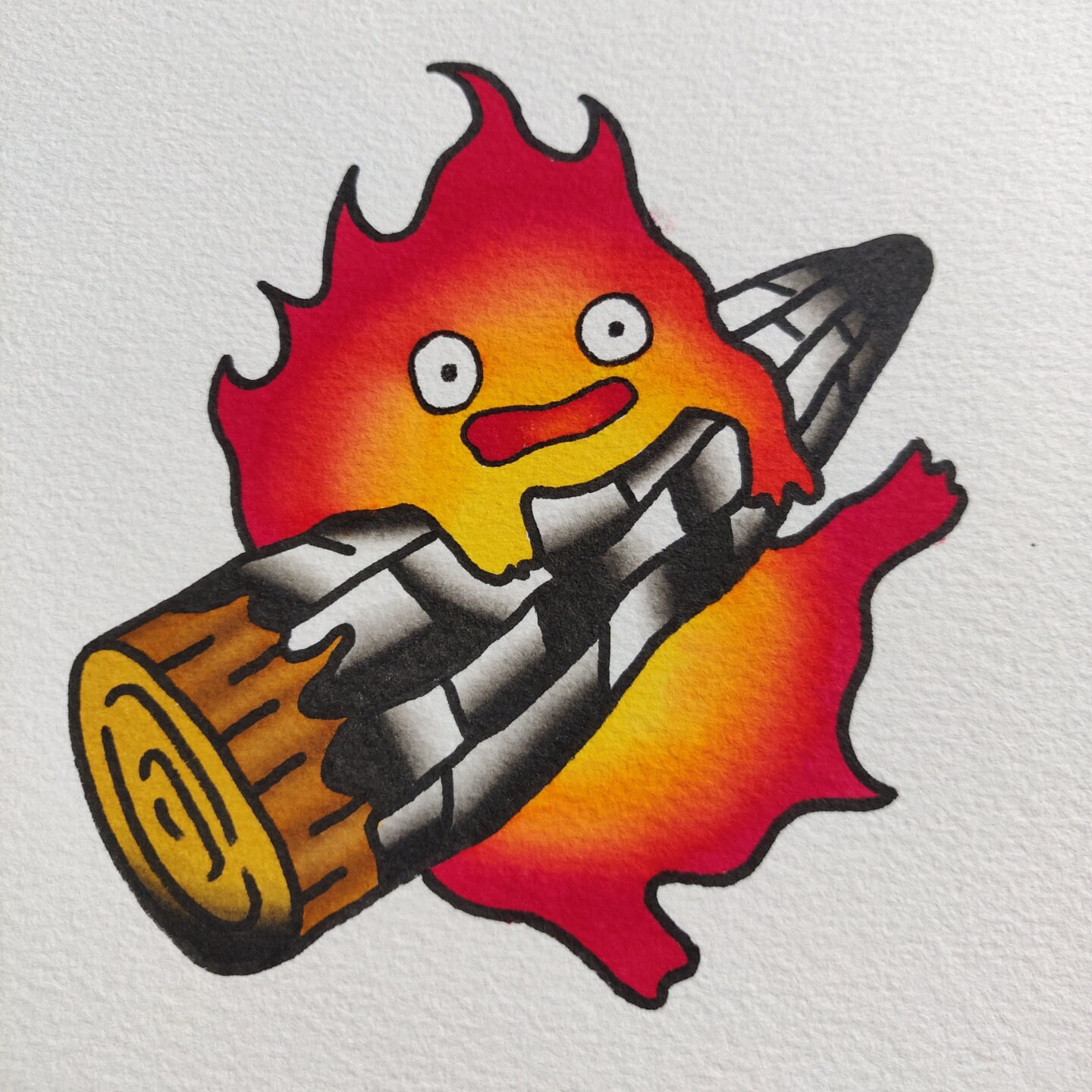 Calcifer • Studio Ghibli - Howl's Moving Castle • American Traditional ...