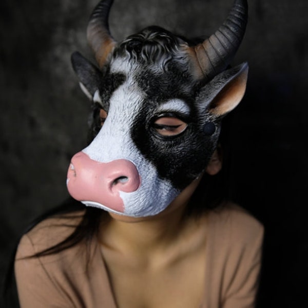 Cow Mask - Etsy