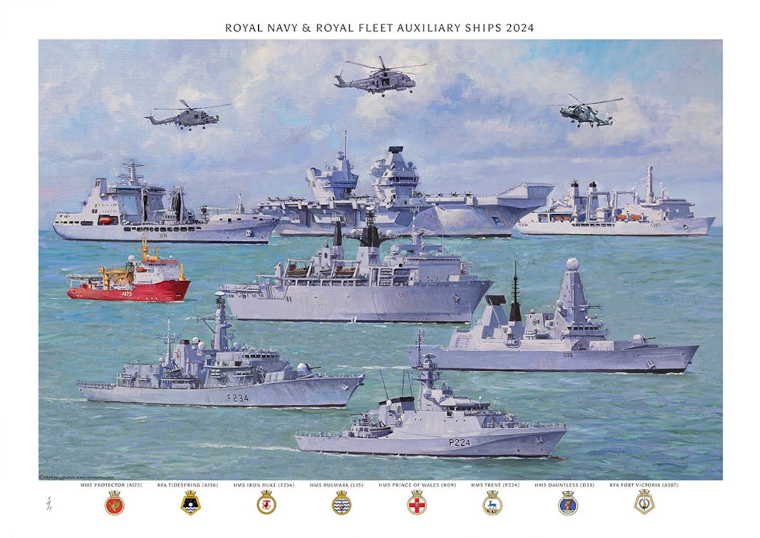 Royal Navy and Royal Fleet Auxiliary Ships 2024 - Etsy