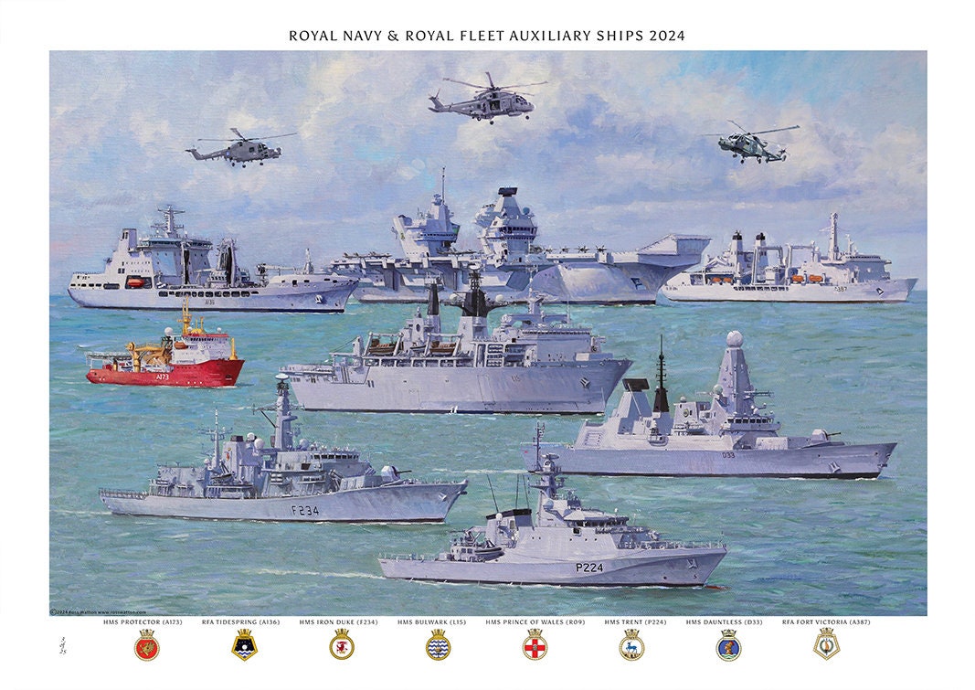 Royal Navy and Royal Fleet Auxiliary Ships 2024 - Etsy