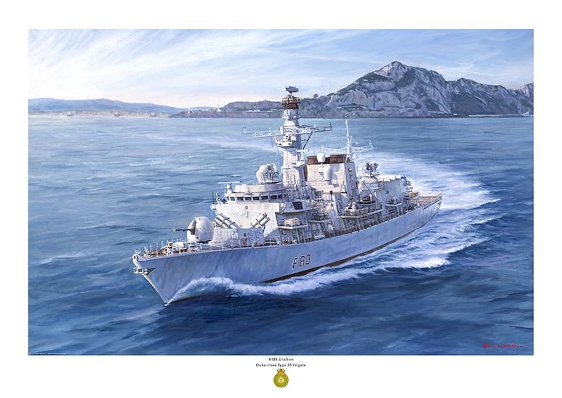 HMS Grafton Frigate Art Print: Signed Limited Edition - Etsy