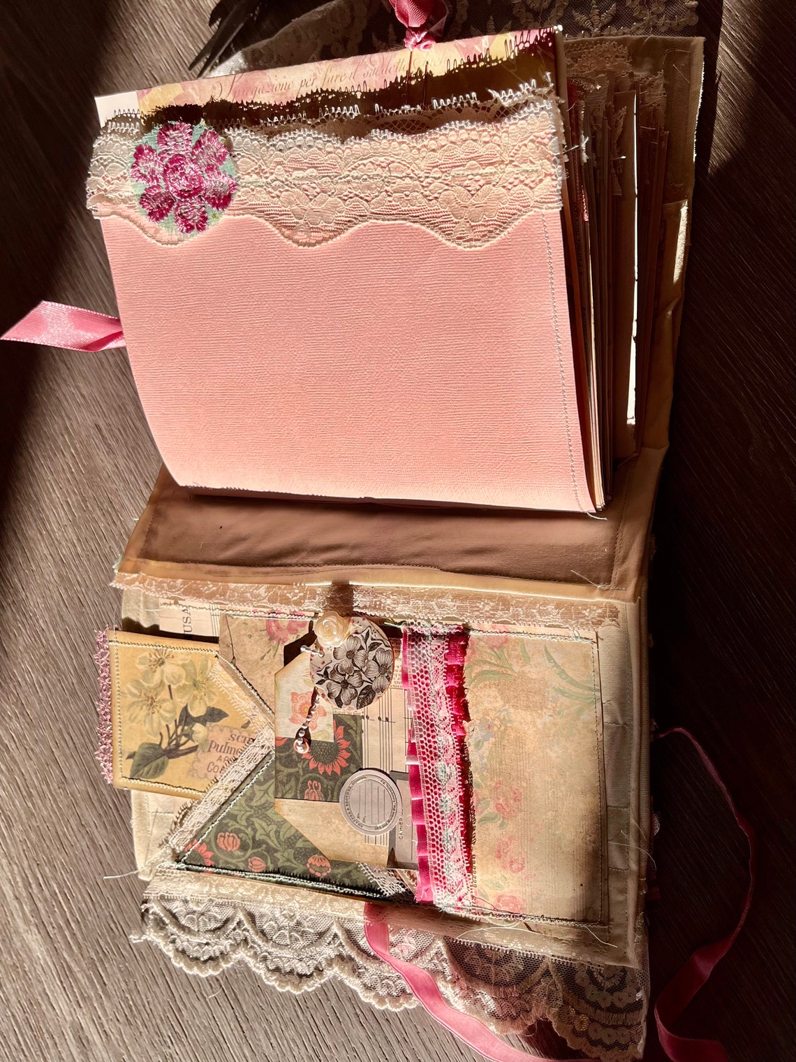 Handmade Junk Journal Vintage Lace - Etsy UK