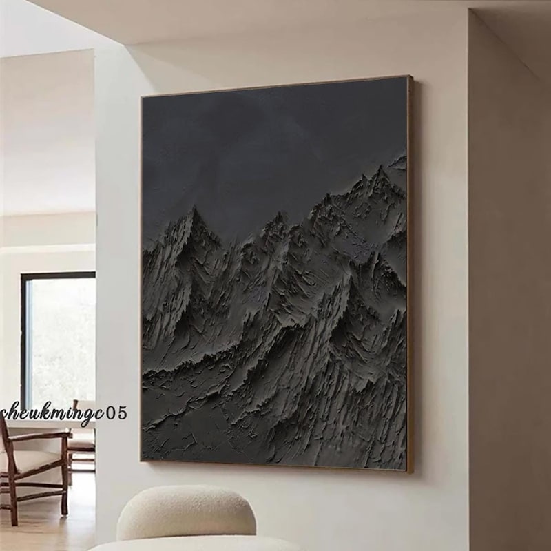 Plaster Mountains Black - Etsy
