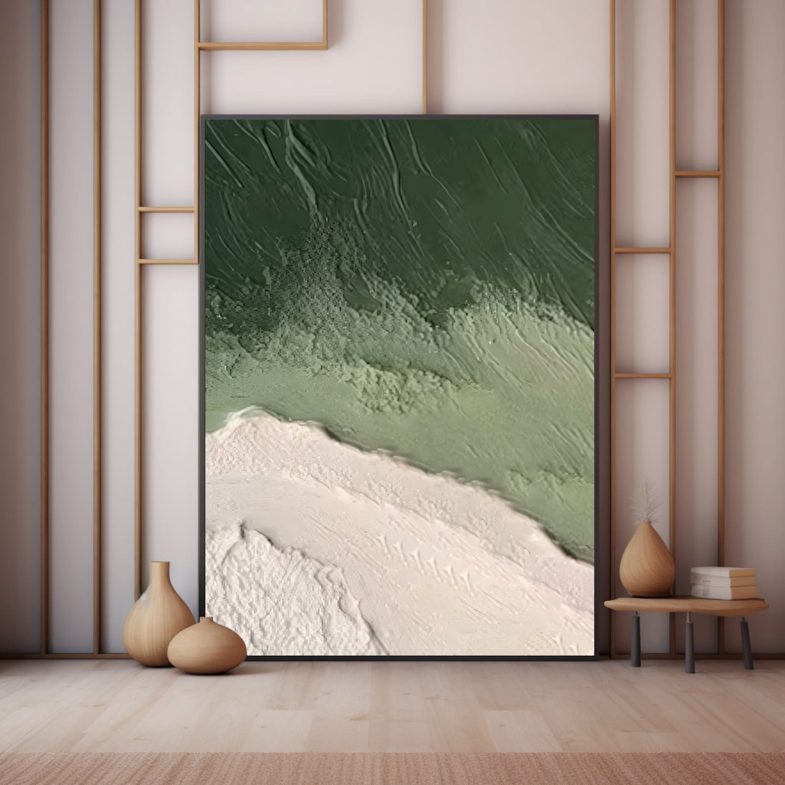 Green Wabi Sabi Wall Art Texture Wall Art Wabi-sabi Wall Art - Etsy