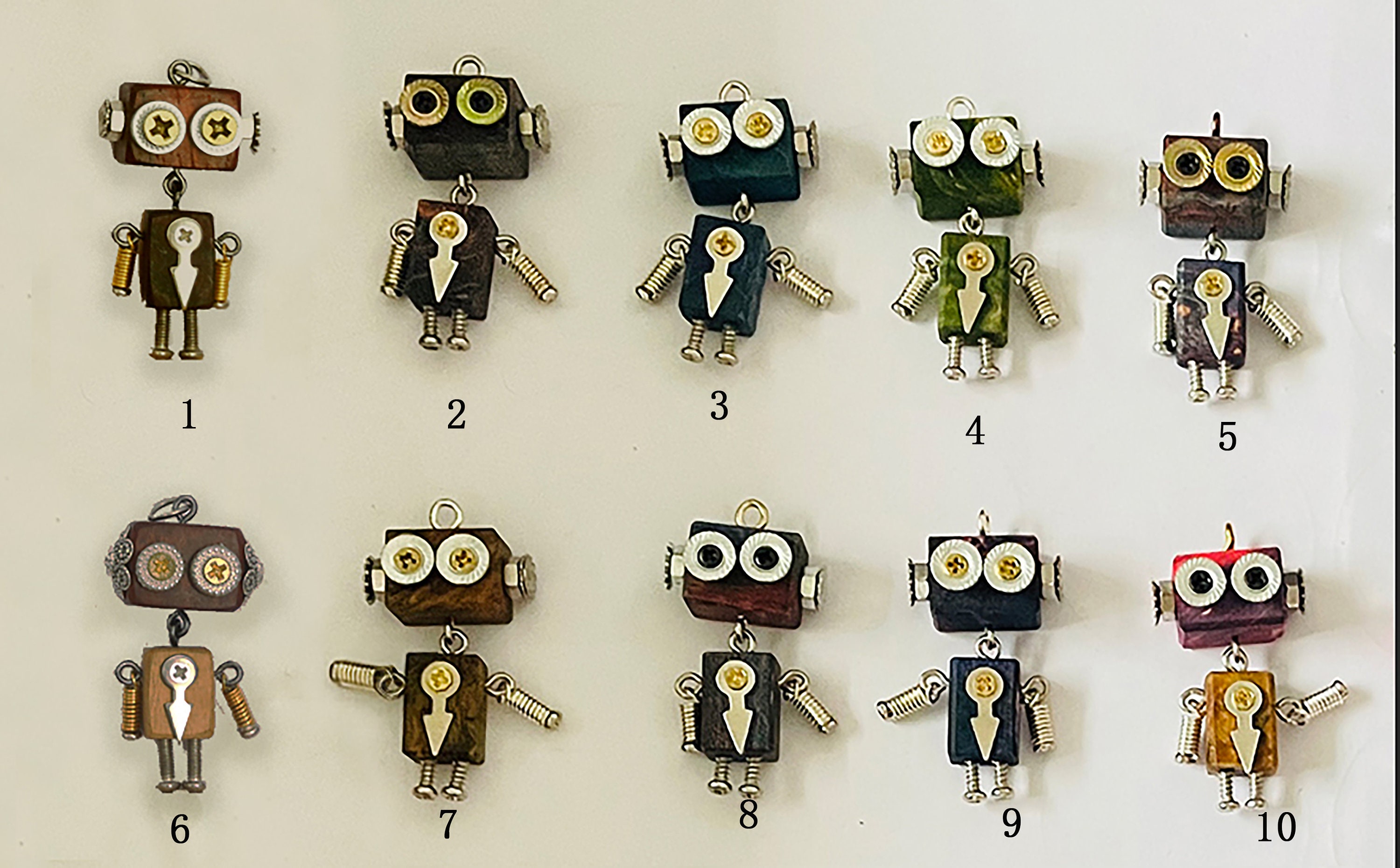 Handmade Wooden Steampunk Robot Assembling Keychain/necklace - Etsy UK