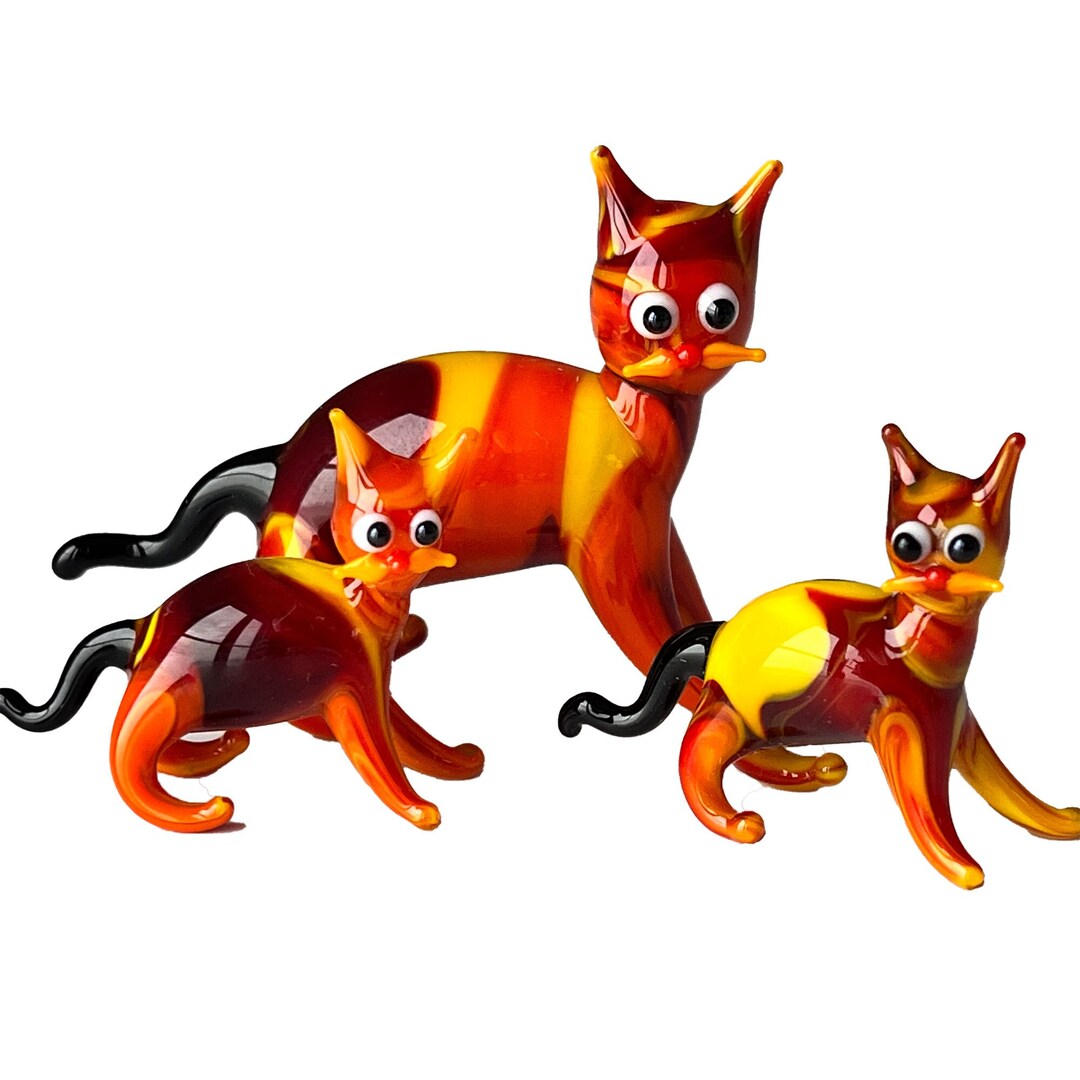 Blown Glass Murano Cat Christmas Gift for Mom, Cat Lover, Cat Owner ...