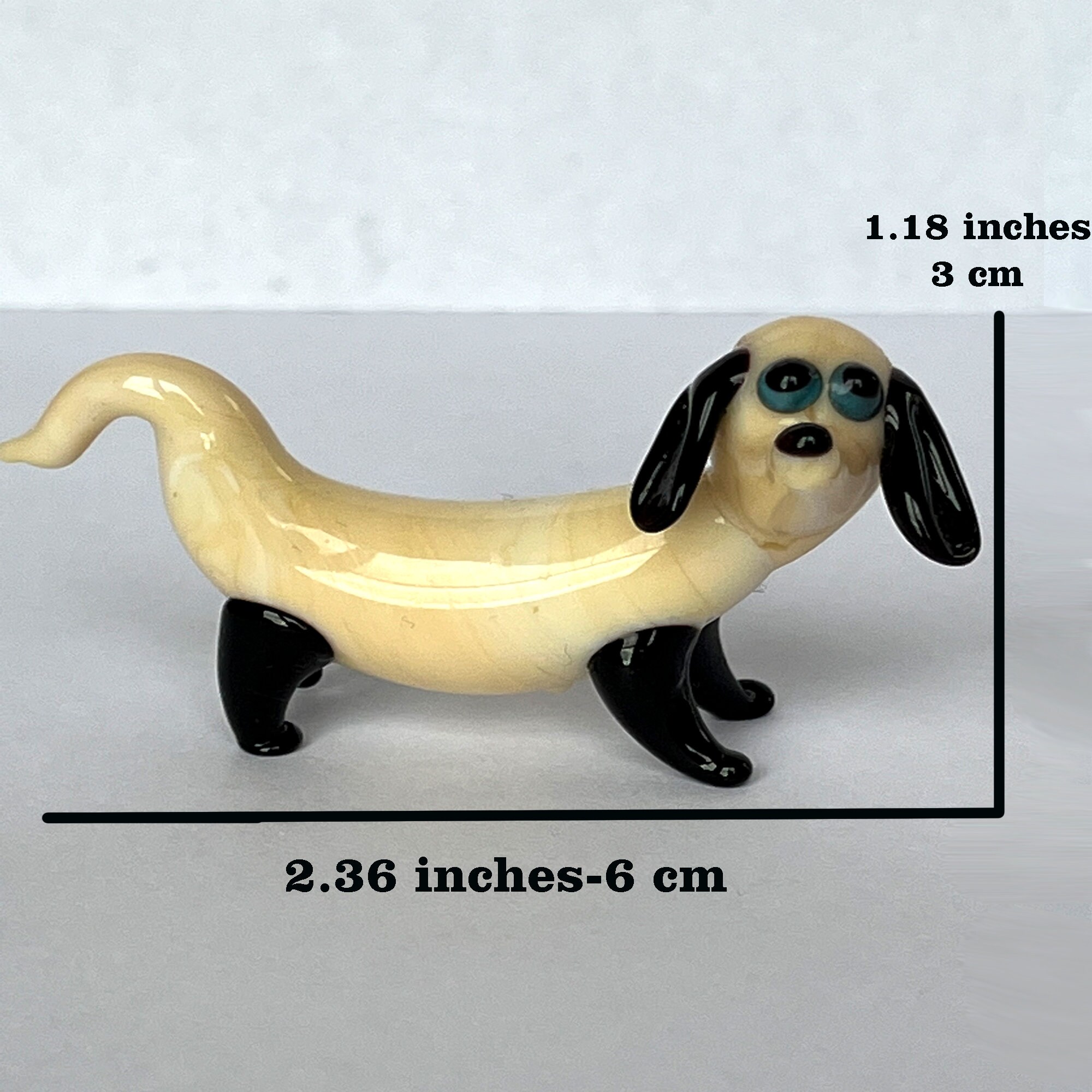 Glass Dachshund Sausage Dog Figurine Dachsie Knick-knack for - Etsy