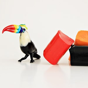 Hand-blown Glass Toucan Figurine: Murano Style Bird Art - Etsy