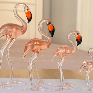 Blown Glass Flamingo Figurine - Flamingo Statue - Last Minute Birthday ...