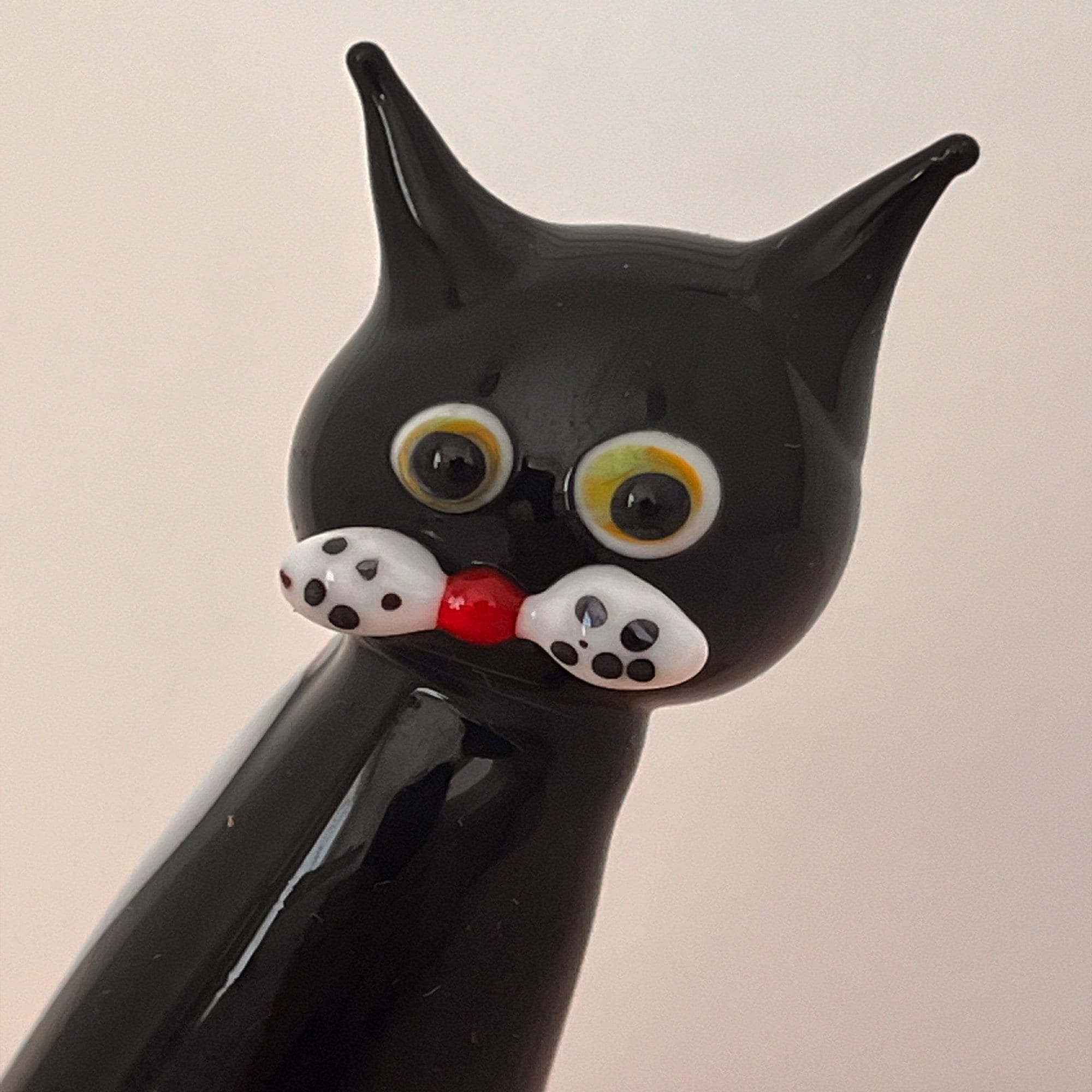 Blown Glass Murano Cat Figurine | Pucca Valentine's Day Present for Mom ...