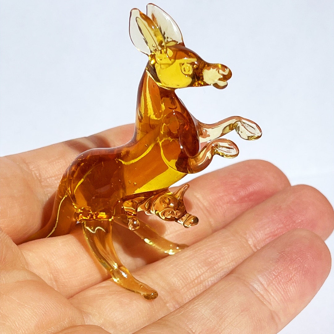 Glass Kangaroo Figurine Knick-knack Home Decor | Gift for Her, Women ...