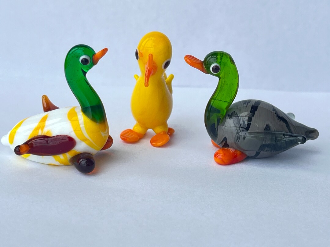 Blown Glass Donald-mallard Duck Figurine Duck Knick-knack Home - Etsy